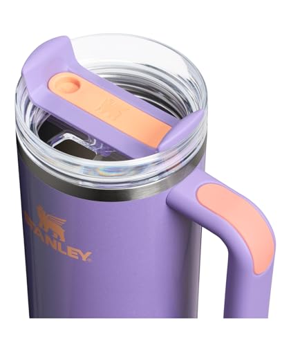 Stanley Quencher H2.0 Tumbler with Handle and Straw 30 oz | Flowstate 3-Position Lid | Cup Holder Compatible for Travel | Insulated Stainless Steel Cup | BPA-Free | Periwinkle Shimmer