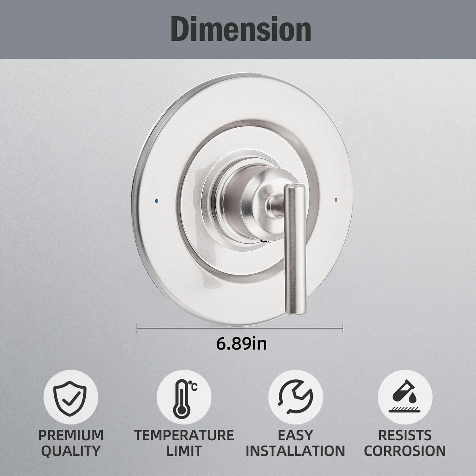Replacement Valve Trim Kit, Compatible with Moen Gibson Posi-Temp T2901BN, Brushed Nickel