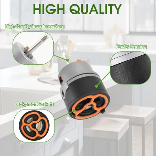 RP50587 Cartridge Valve Replacement for Delta Faucet Single Handle Kitchen and Lavatory Shower Faucets 36mm with Allen Wrench