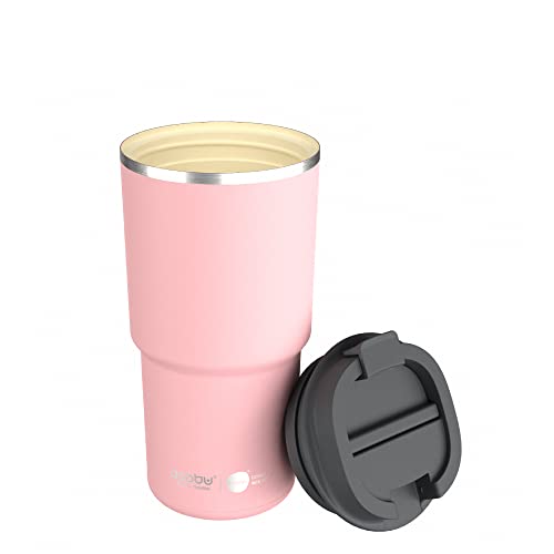 asobu 22oz Extra Large Ceramic-Lined Travel Mug with No Metal Taste-Keeps Flavors True - Double-Wall Vacuum Insulated Coffee Mug with Spill-Proof Pop-Open Lid for Hot Drinks