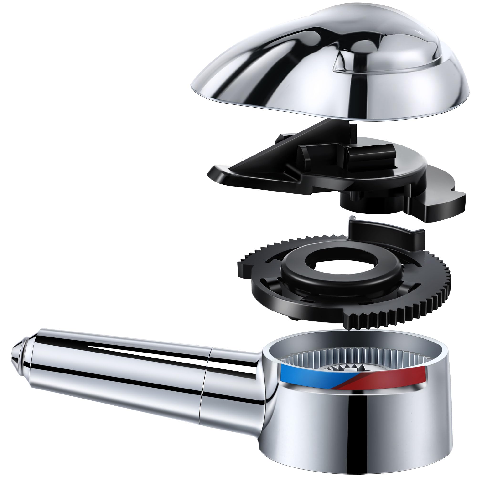 Enhon Lever Handle Replacement for 10424, Single Lever Handle Kit Compatible with Delta Series 1700 Monitor Tub and Shower Faucets, 5 in H X 2 in W Faucet Handle, Chrome