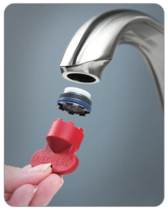 Faucet Aerator Compatible with Kohler Service Kit 1278467 Cache Eco-Flow Hidden insert Aerated Stream with Install Key Tiny Junior (Lt. Blue 1.8 gpm)