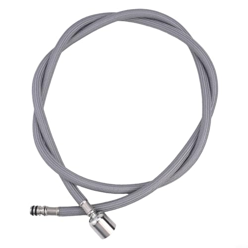 1.5m Pull Down Kitchen Faucet Hose Replacement, Flexible Pull Down Faucet Sprayer Hose Pull Out Faucet Hose Replacement With Quick Connect, 59-inch For Pluggable Nylon Hose(Snap-Gray)