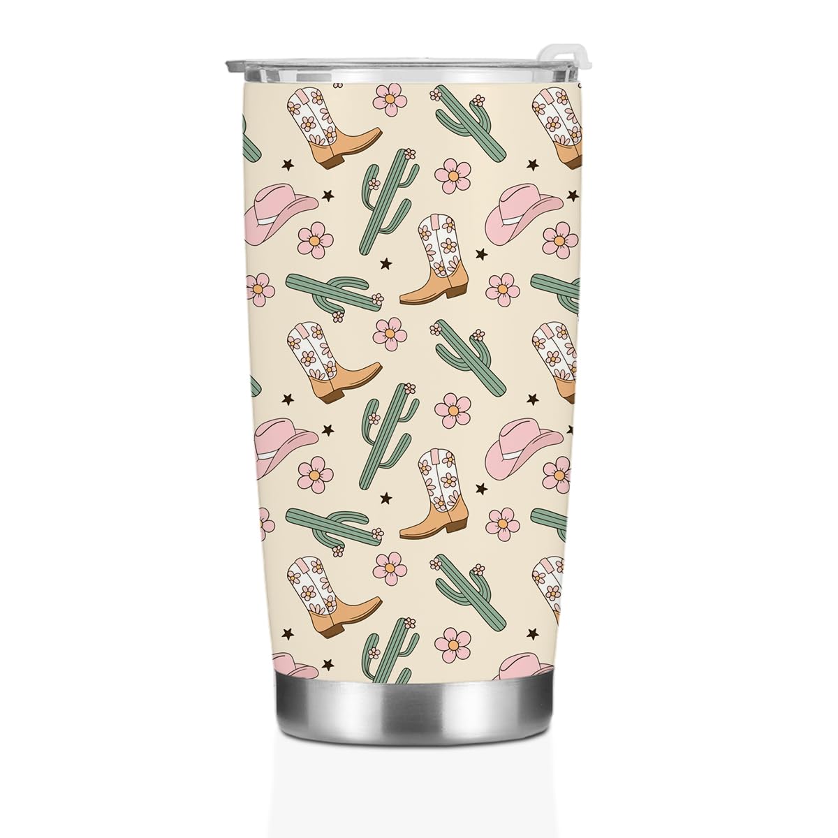 Western Coffee Tumbler, 20 oz Tumbler, Insulated Coffee Mug with Lid, Stainless Steel Thermal Cup, Vacuum Water Bottle Travel Mug Drinking Cups, Western Gifts for Women Girls Sisters, Western Stuff