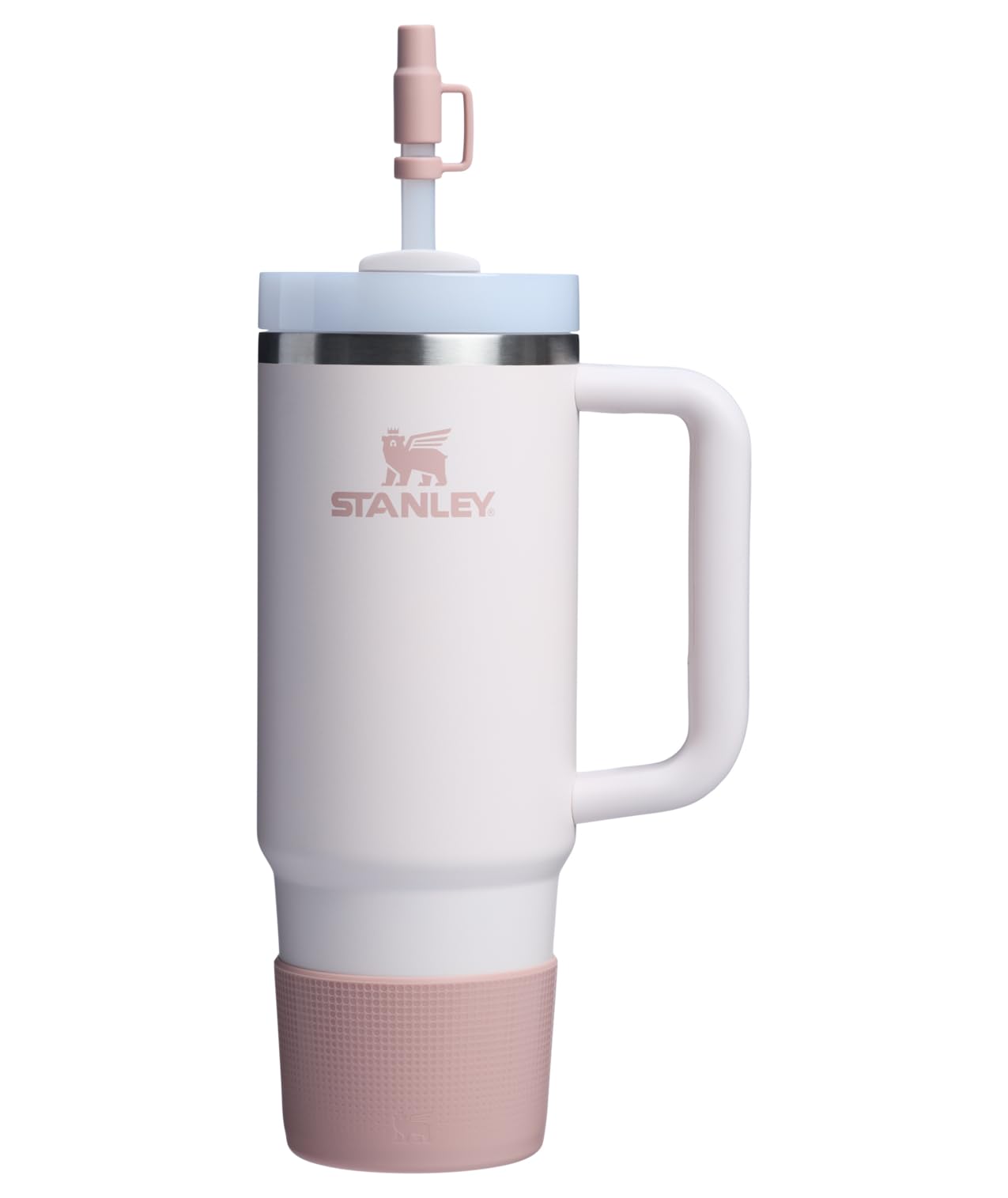 STANLEY Quencher Boot and Straw Cover Cap | Anti-Slip Silicone Protector for 20 & 30 oz Tumbler with Handle | Accessory Set for Stainless Steel Drinking Cup | BPA-Free | Pink Dusk