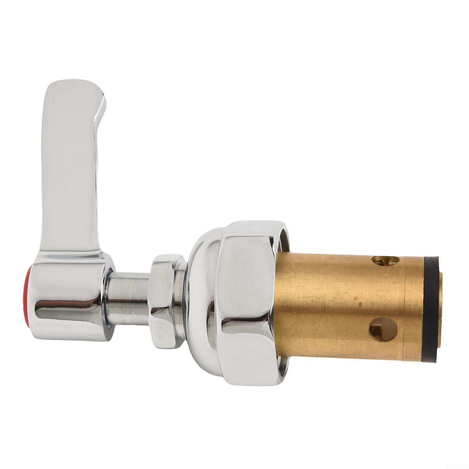 Handle Stem Assembly Fits for T&S Brass Faucets Replace 002713-40, Blue Cold and Red Hot Side Spindle Assembly Valve Lever Handle Replacement Part