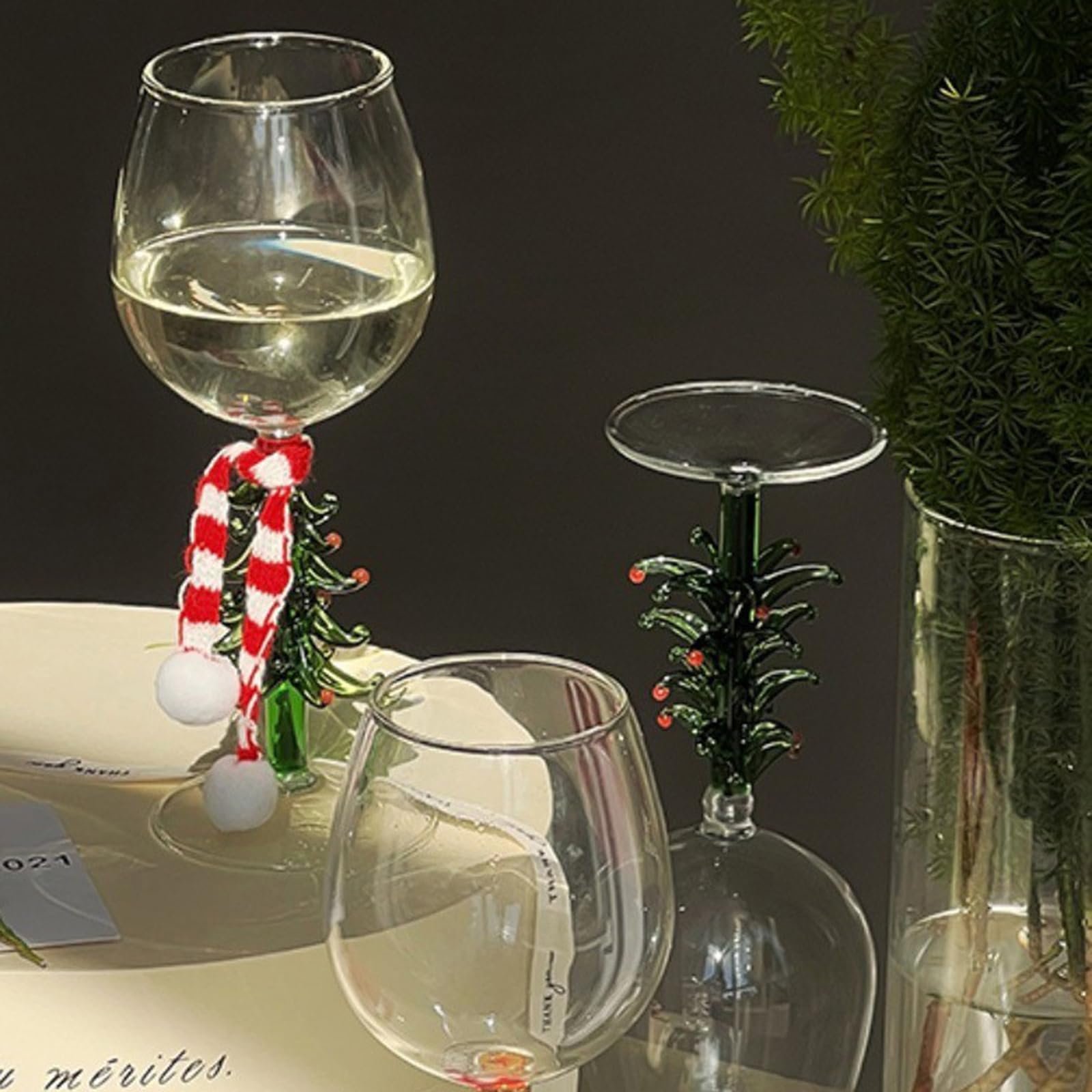 Christmas Tree Figure Inside Mug Personalised Christmas Tree Wine Glass Cup Drinking Cup For Christmas Party-Banquet