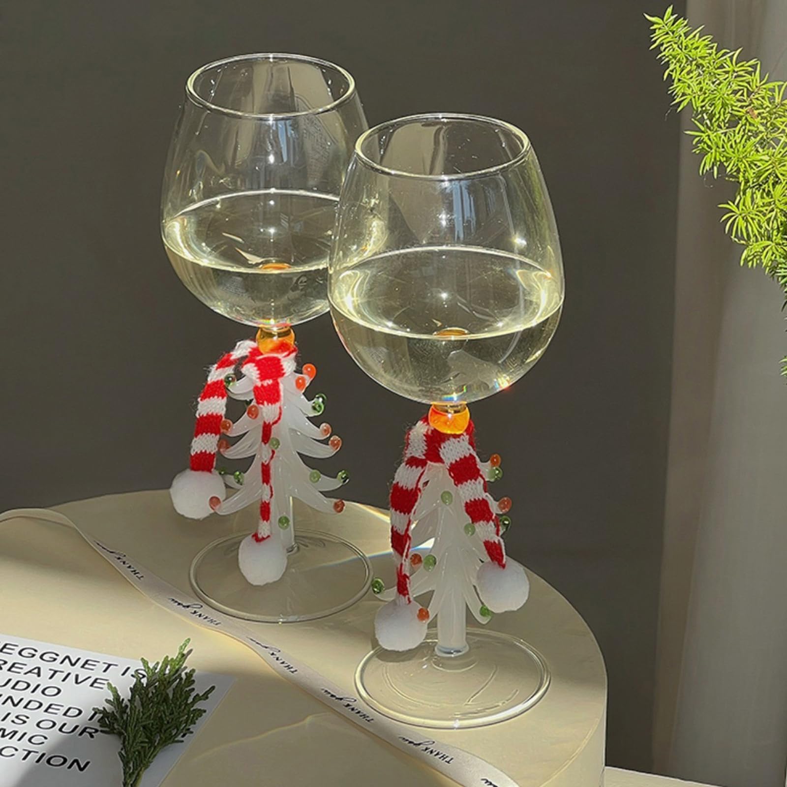 Christmas Tree Figure Inside Mug Personalised Christmas Tree Wine Glass Cup Drinking Cup For Christmas Party-Banquet