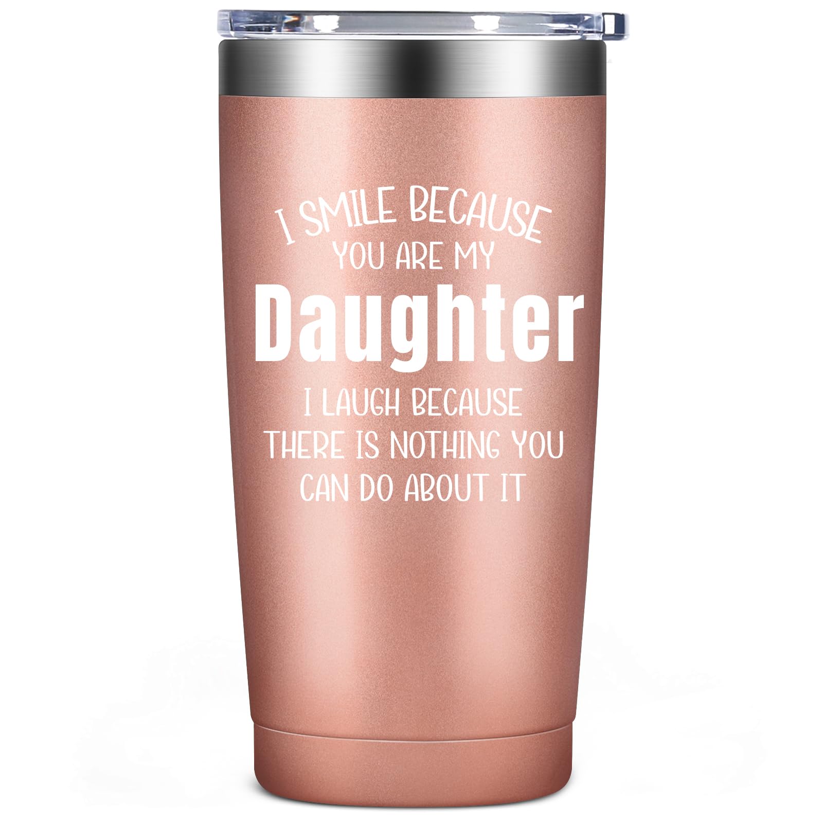 WOELIVE Daughter Gifts from Mom, Dad - Gifts for Daughter - Christmas Birthday Gifts for Daughter, Grown Daughter, Adult Daughter Gifts, 20oz Stainless Steel Insulated Daughter Tumbler