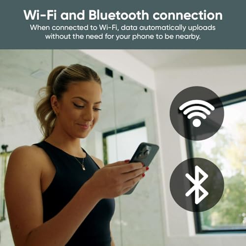 Wyze Scale Ultra, Smart Scale with 4.3" Color Display, Digital Bathroom Scale for Body Weight BMI Muscle Mass Composition, Wi-Fi & Bluetooth Body Fat Scale with Heart Rate- White