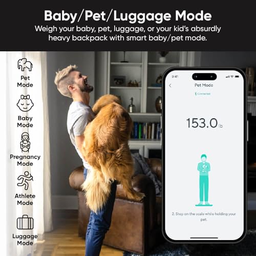 Wyze Scale Ultra, Smart Scale with 4.3" Color Display, Digital Bathroom Scale for Body Weight BMI Muscle Mass Composition, Wi-Fi & Bluetooth Body Fat Scale with Heart Rate- White