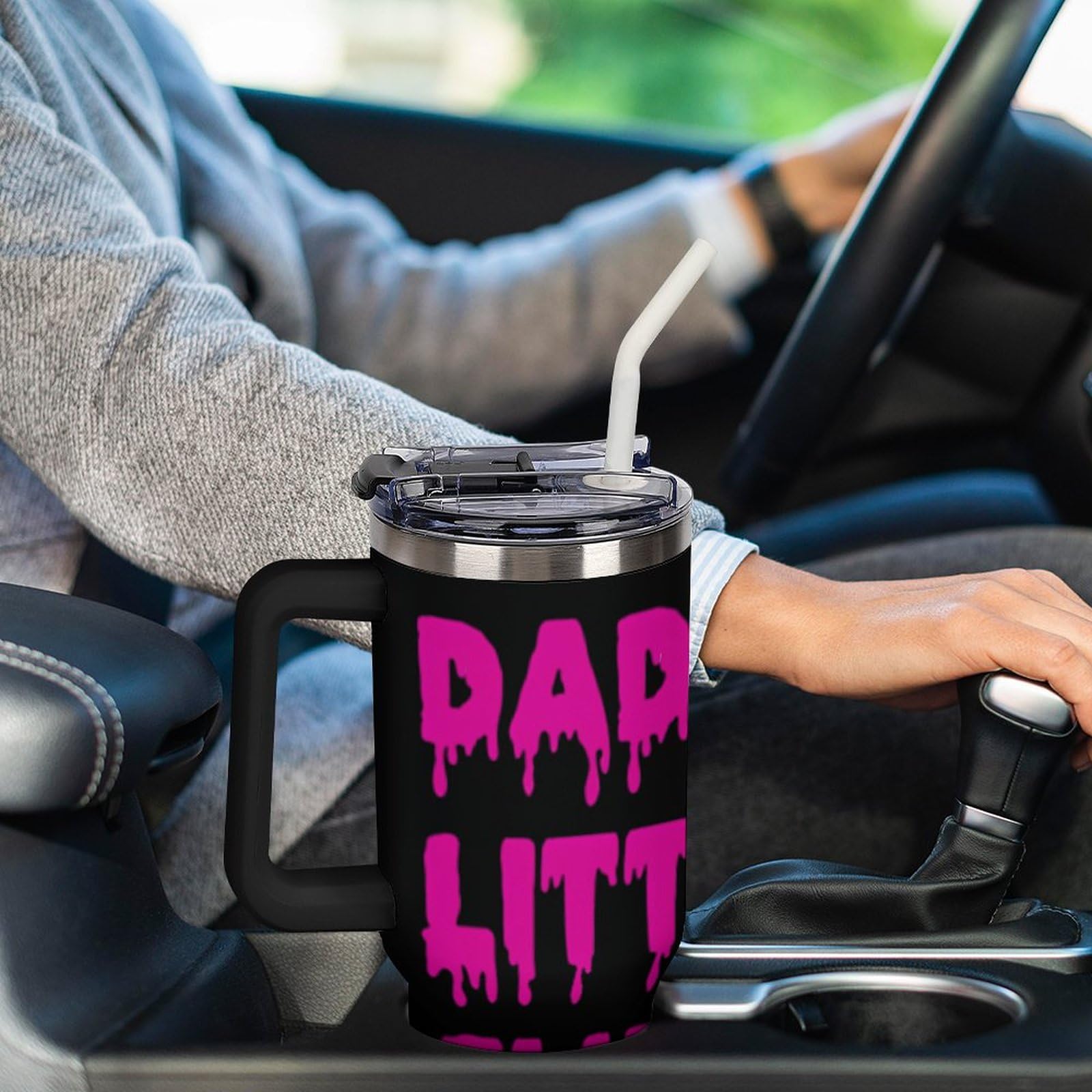 Daddy's Little Slut Insulated Tumbler 40 Oz Stainless Steel Double Wall Vacuum Travel Mug Large Volume Car Cup with Straw Handle