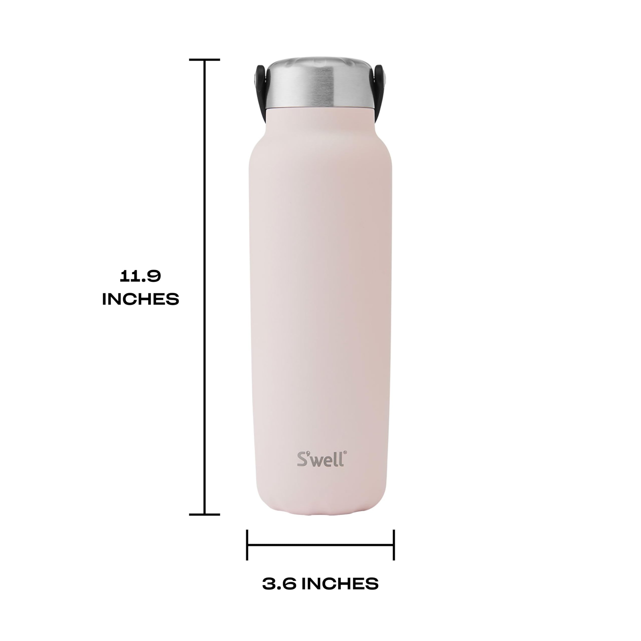 S'well Recycled Stainless Steel Explorer with Insulated Lid and Handle, 40oz, Himalayan Salt, Triple Layered Vacuum Insulated Containers Keeps Drinks Cold for 54 Hours and Hot for 12