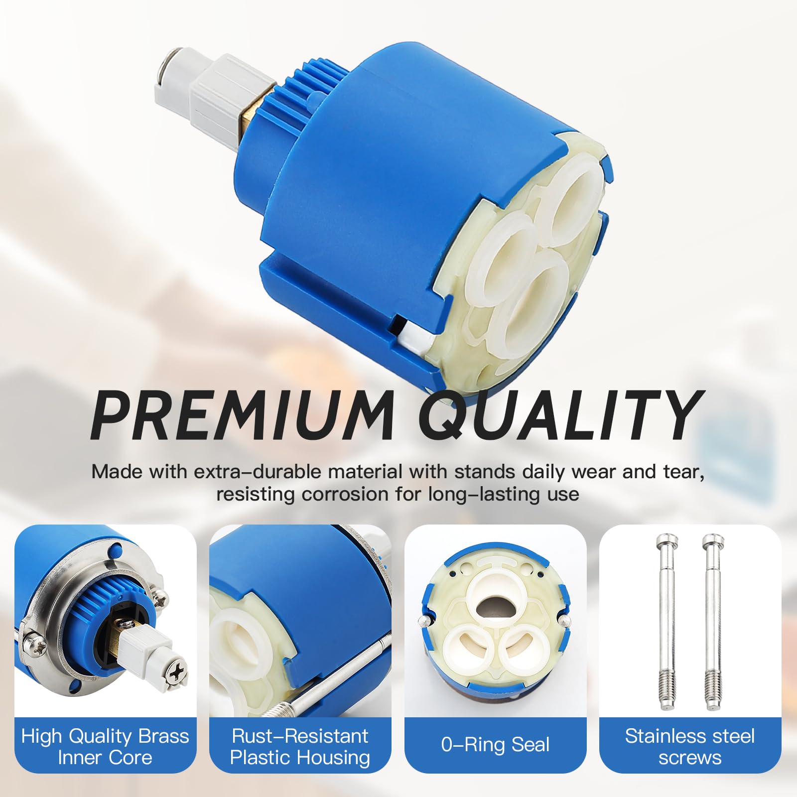 Compatible with Grohe 46048000 Faucet Cartridge Replacement Single-Hand Mixing Valve Ceramic Cartridge