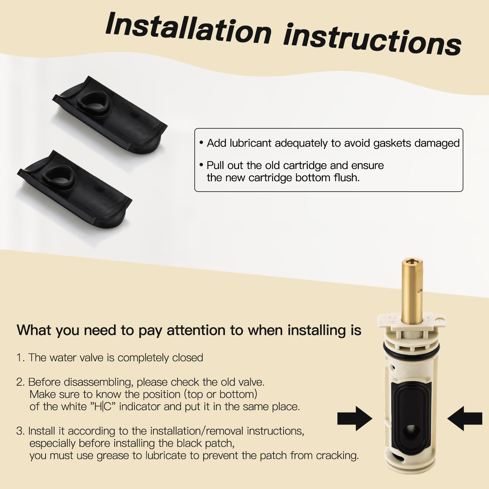 1222 Replacement Cartridge Kit for Moen One-Handle Posi Temp Faucets,Replacement Compatible with Moen Tub Shower,Durable Brass & Plastic(Silicone Oil Included,Retainer Clip,Installation Instructions)
