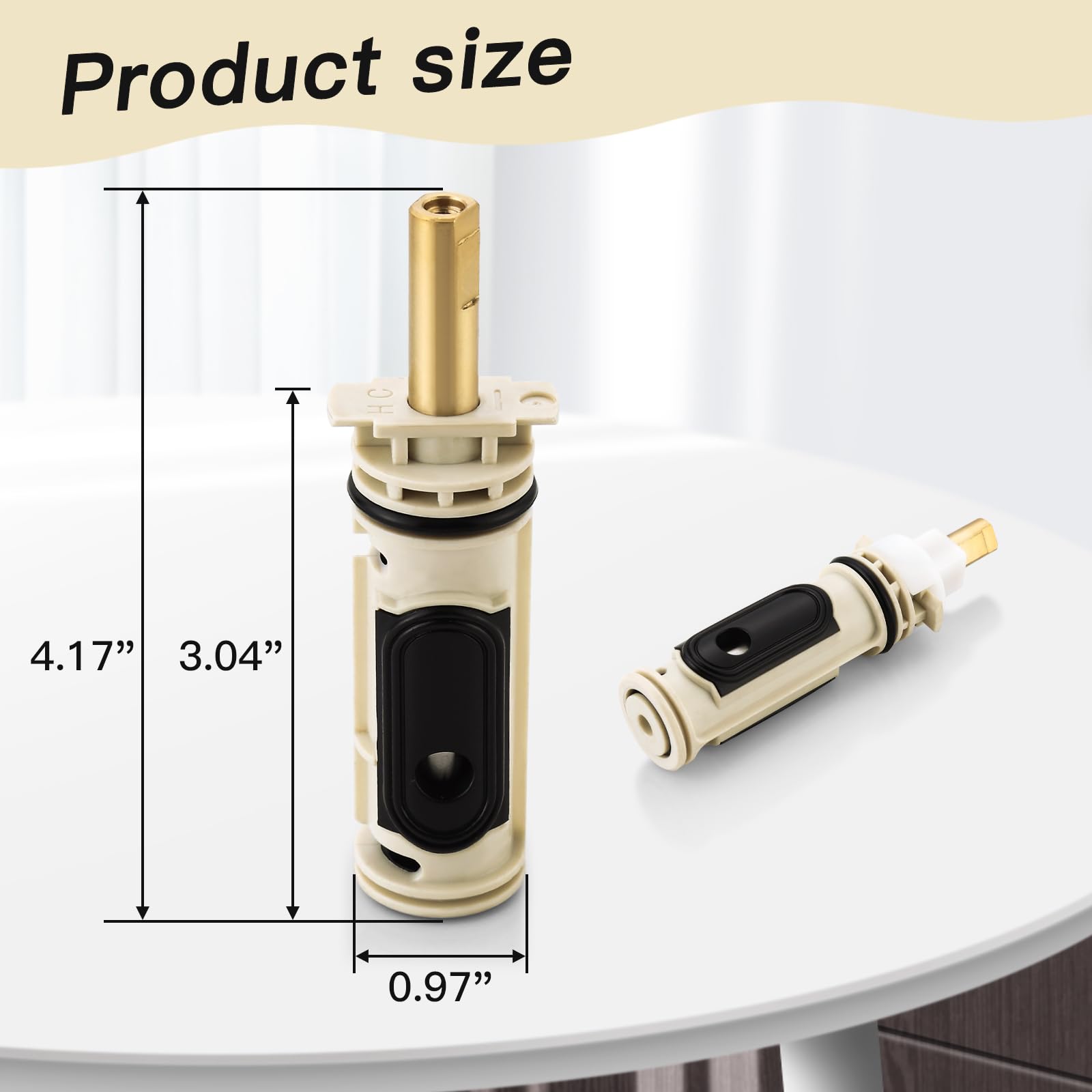 1222 Replacement Cartridge Kit for Moen One-Handle Posi Temp Faucets,Replacement Compatible with Moen Tub Shower,Durable Brass & Plastic(Silicone Oil Included,Retainer Clip,Installation Instructions)