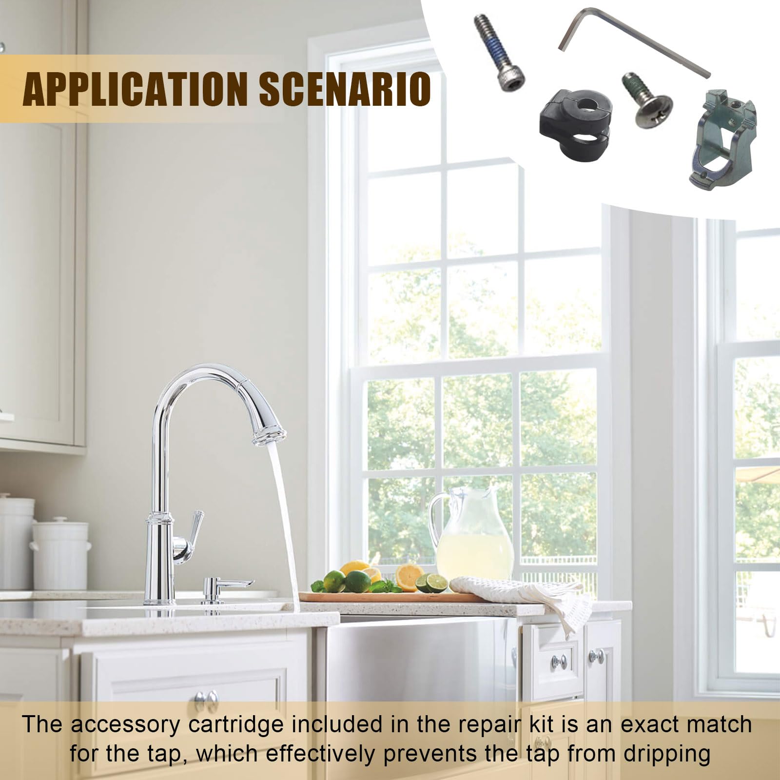 for Moen 100429 Single Handle Faucet Adapter Kit - Single Handle Adapter for Kitchen Sink Faucets (Compatible with Moen 7400 Series & Most 1-Handle Models) 2 Pack