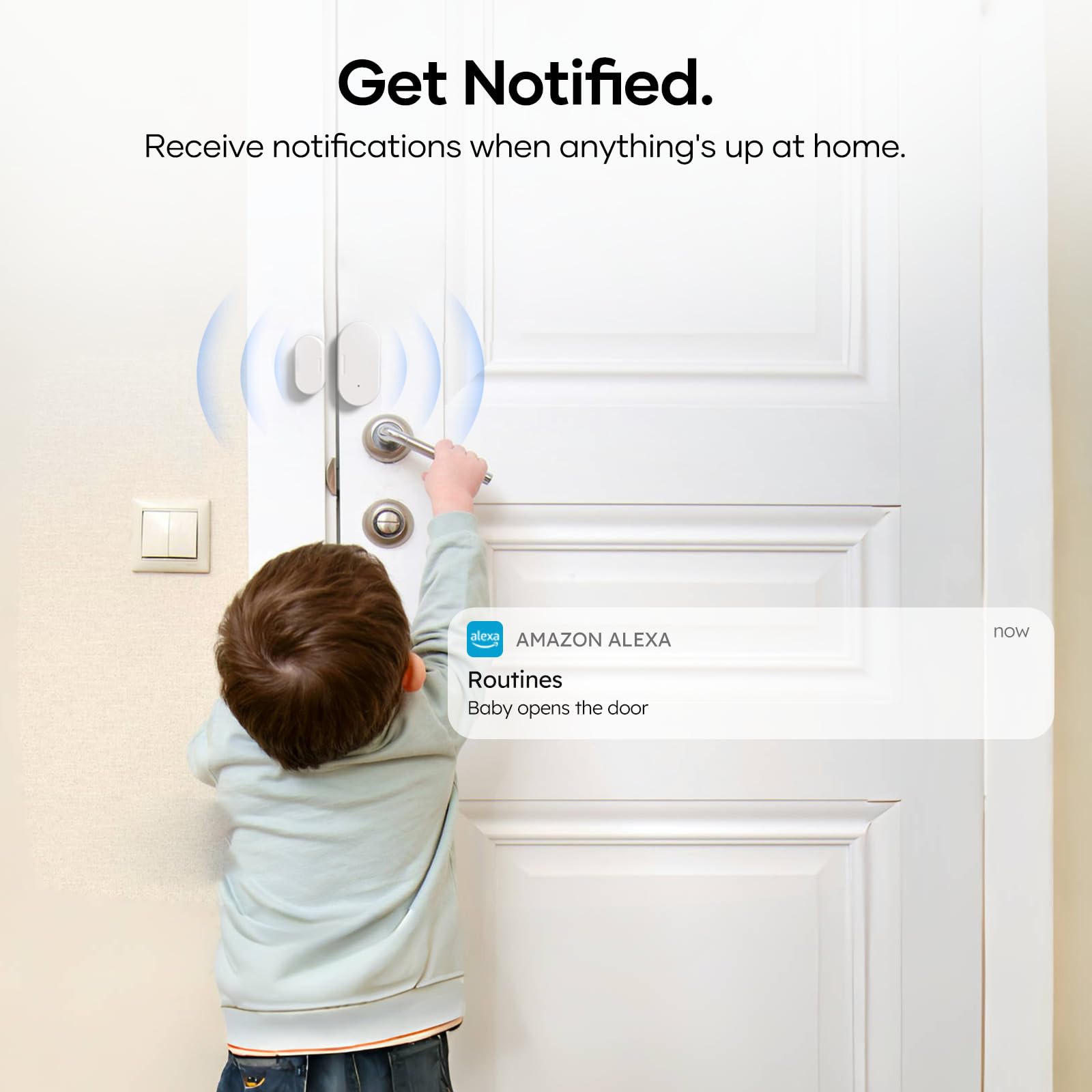 OUVOPO Zigbee Door Sensor 4 Pack, Mini Smart Door Sensor, Home Automation, Kid Safety, Work with Alexa, SmartThings, Home Assistant, Aeotec, Hubitat, Homey with Build-in Zigbee Hub, Hub Required