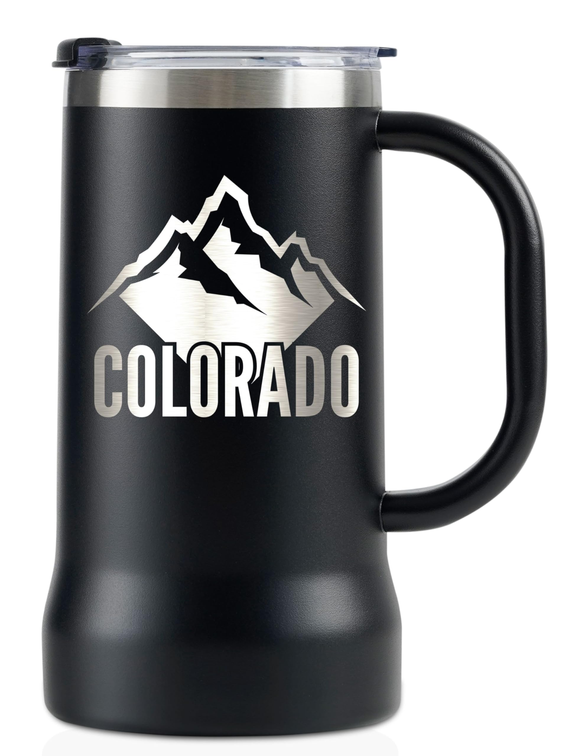 Onebttl Colorado Gifts for Men Women, Colorado Themed Souvenirs Travel Homesick Gift, Stainless Steel Beer Stein Tumbler, 24oz Beer Mug with Lid