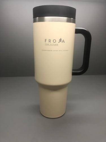 FROJA 40-oz Vacuum-insulated Stainless Steel Tumbler with Lid, Straw, 12 Hours Hot/24 Hours Cold, BPA-Free, Leak-Proof, Large Capacity