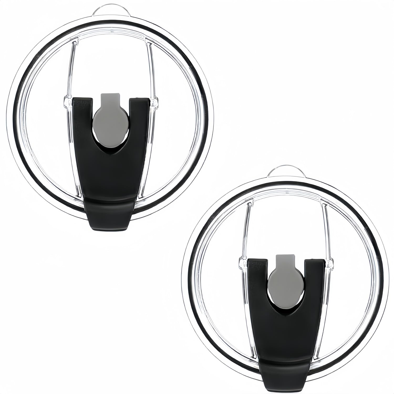 sweetfamily 2 Replacement Lids for Stainless Steel Tumbler Travel Cup,3.1 to 3.15 INCH Cup Mouth Compatible with YETI Rambler and More Tumbler Cups,Spill Proof Splash Resistant Sliding Covers (20 OZ)