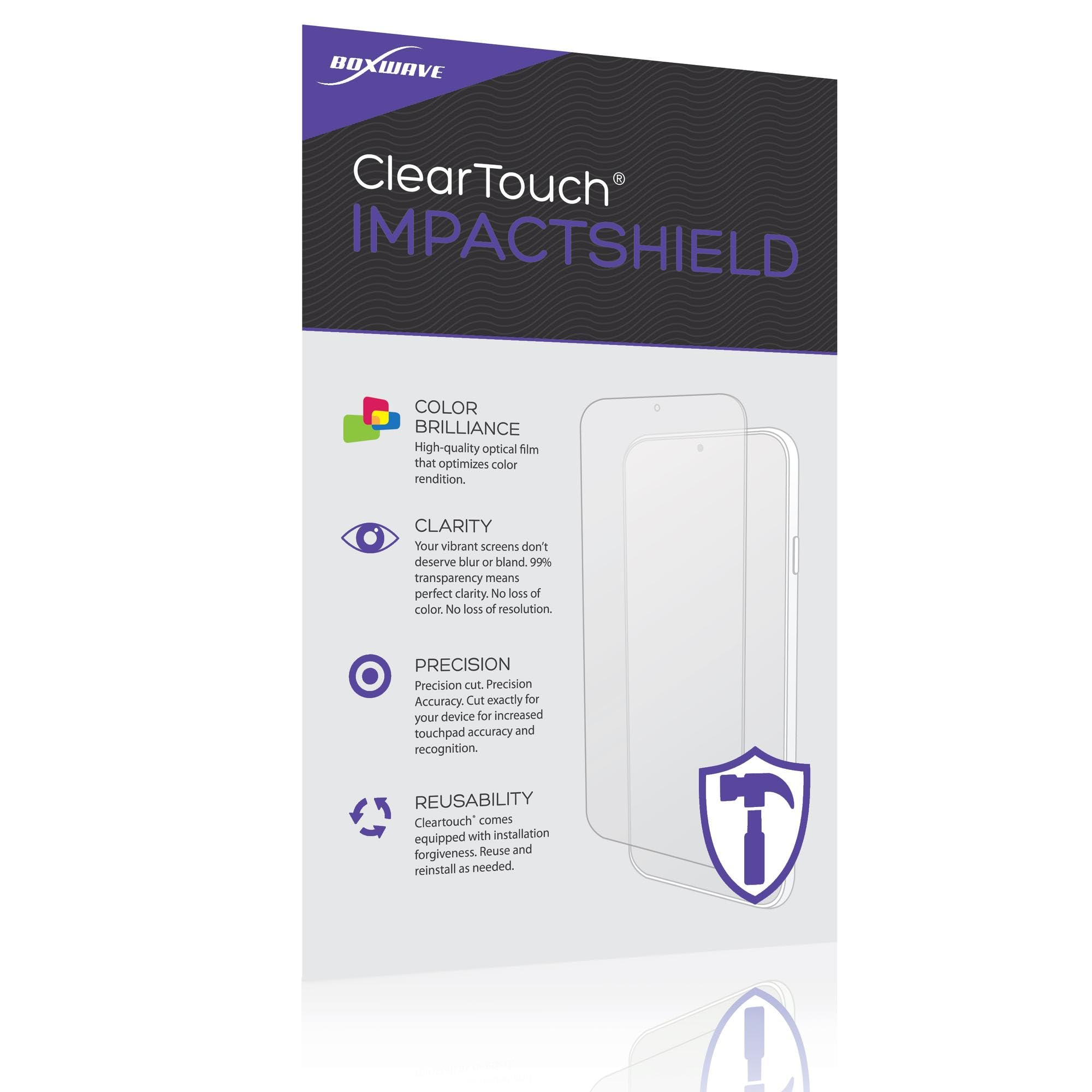BoxWave Screen Protector Compatible with Ecobee EB-STATE3LTP-02 - ClearTouch ImpactShield (2-Pack), Impenetrable Screen Protector Flexible Film