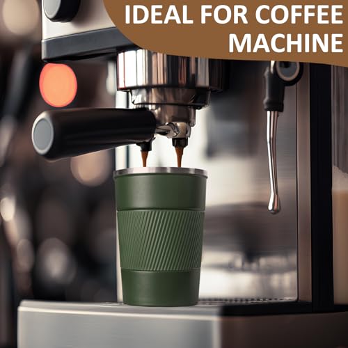 ATZNZIK 4 Pack Insulated Coffee Mug with Lid Travel Coffee Tumbler Stainless Steel Reusable Coffee Cups Thermal Coffee Mug for Hot and Iced Cold Drinks, 12oz