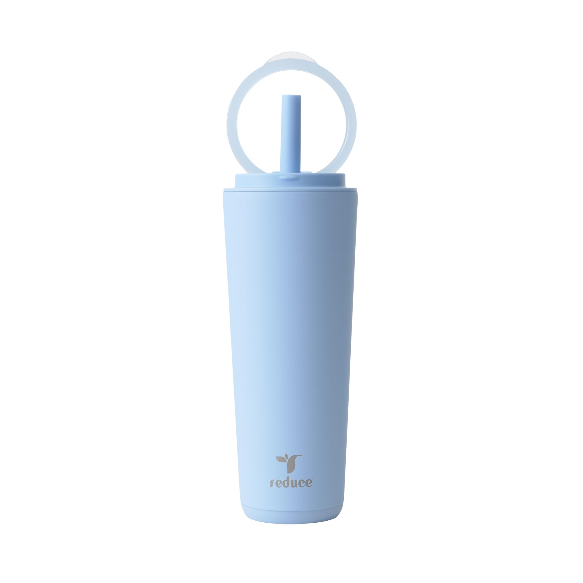 Reduce Halo 24 oz Stainless Steel Vacuum Insulated Tumbler - Spill Proof Travel Mug with Flip Handle Lid - Keeps Drinks Cold for 32 Hrs - Dishwasher Safe - Cupholder Friendly - Glacier
