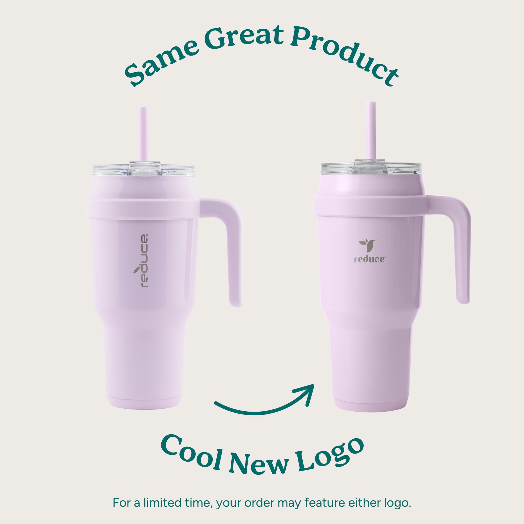 REDUCE 40 oz Stainless Steel Tumbler with Handle - Dual-Wall Vacuum Insulated Travel Mug, Sweat-Proof Lid & Reusable Straw - Keeps Drinks Cold for 24 Hrs, Fits Cupholders, Dishwasher Safe - Mojito