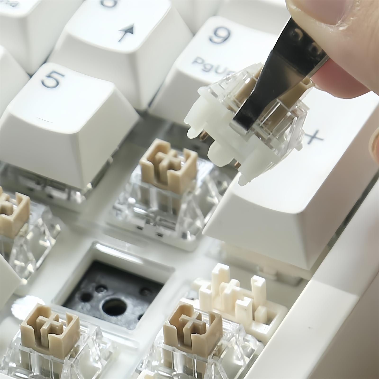FKZ GMK26 Mechanical Numpad,Gasket QMK/VIA Macro Numeric Keypad Hot Swap Wireless 2.4G/BT5.0/Wired USB-C RGB Backlit 26 Keys Mini Protable Number Keyboard Programmable for Win/Mac/Gaming (White)