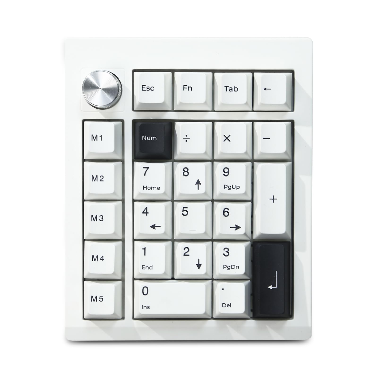 FKZ GMK26 Mechanical Numpad,Gasket QMK/VIA Macro Numeric Keypad Hot Swap Wireless 2.4G/BT5.0/Wired USB-C RGB Backlit 26 Keys Mini Protable Number Keyboard Programmable for Win/Mac/Gaming (White)
