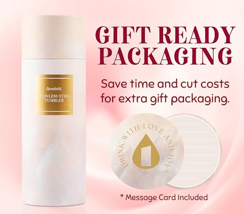 Onebttl Monogrammed Gifts for Women, Personalized Travel Mugs, Unique Coffee Tumbler with Initials for Her on Birthdays Christmas, Rose Gold, D