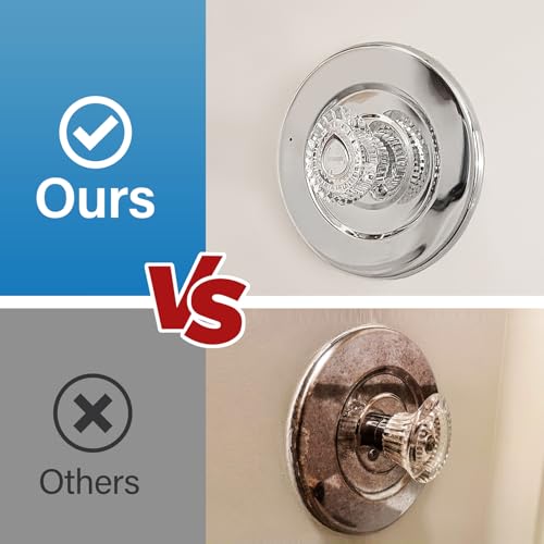 Shower Faucet Cover Plate Escutcheon Replacement for Moen 16090, Shower Handle Cover Plate for One-Handle Tub and Shower Faucets (Chrome)