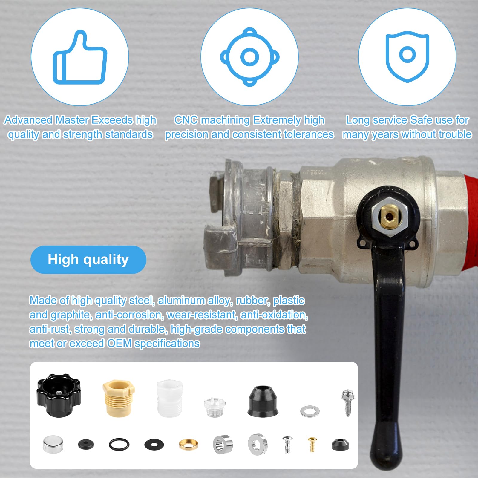 630-8500 Complete Wall Hydrant Repair Kit, Outside Outdoor Faucet Replacement Parts Compatible with Prier 500 400 300 Series & Diamond 300/400 Series Wall Hydrants