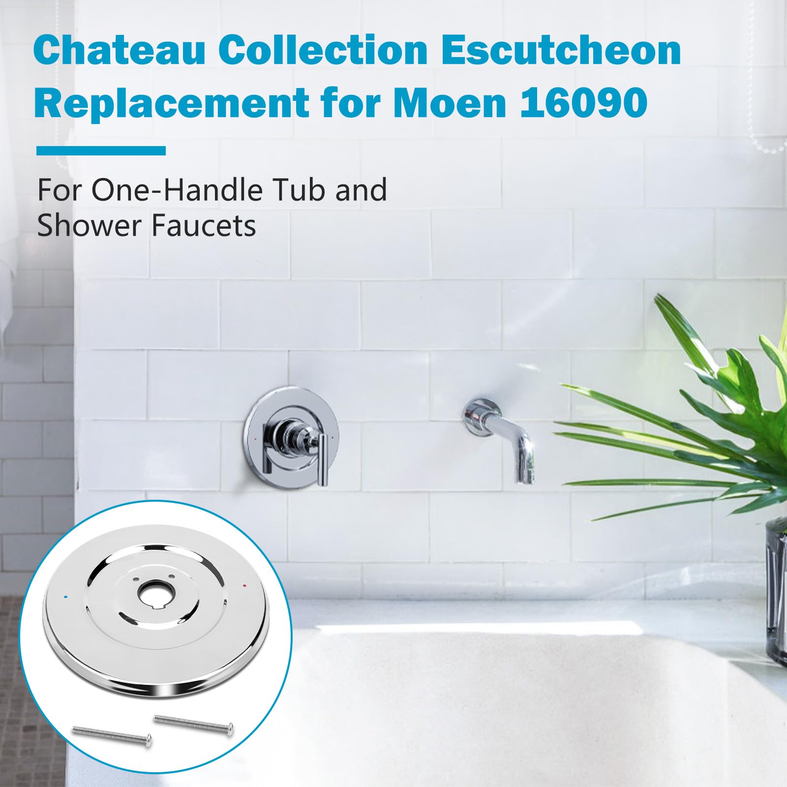 Chateau Collection Escutcheon Replacement for Moen 16090, Fit One-Handle Tub and Shower Faucets
