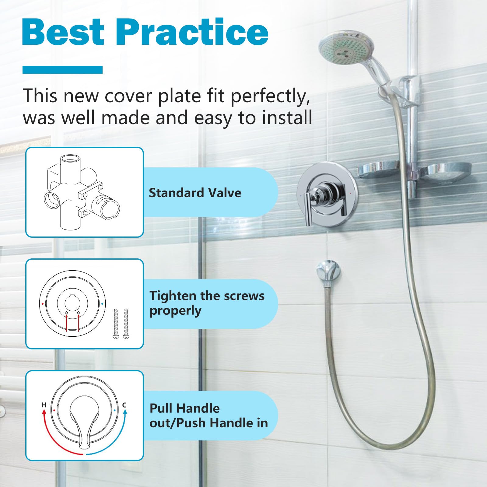 Chateau Collection Escutcheon Replacement for Moen 16090, Fit One-Handle Tub and Shower Faucets