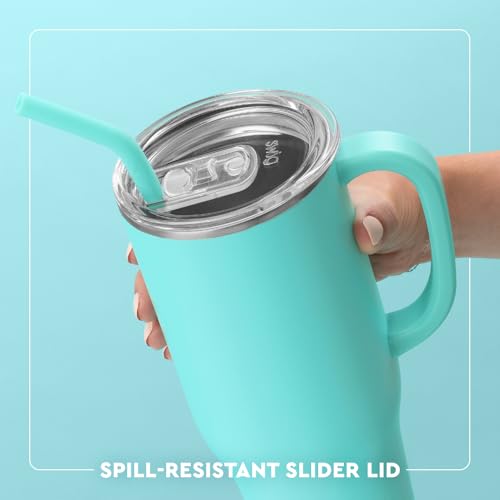 Swig Life 40oz Mega Mug, 40 oz Tumbler with Handle and Straw, Cup Holder Friendly, Dishwasher Safe, Extra Large Insulated Tumbler, Stainless Steel (Classic Nutcracker)