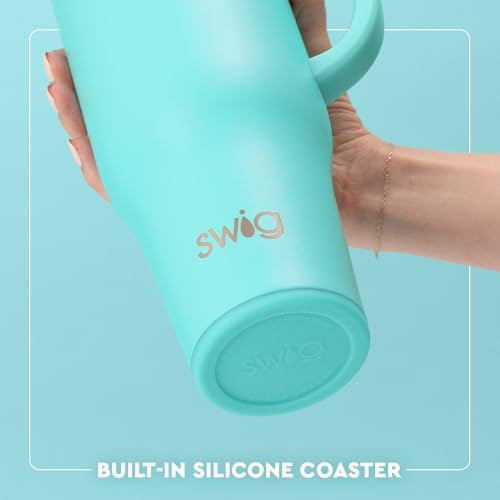 Swig Life 40oz Mega Mug, 40 oz Tumbler with Handle and Straw, Cup Holder Friendly, Dishwasher Safe, Extra Large Insulated Tumbler, Stainless Steel (Classic Nutcracker)