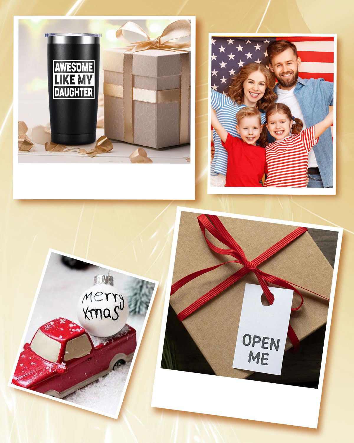 KIKERRO Fathers Day Dad Gifts from Daughter, Birthday Christmas Gift for Men Stepdad, 20 oz Tumbler Mug, Black