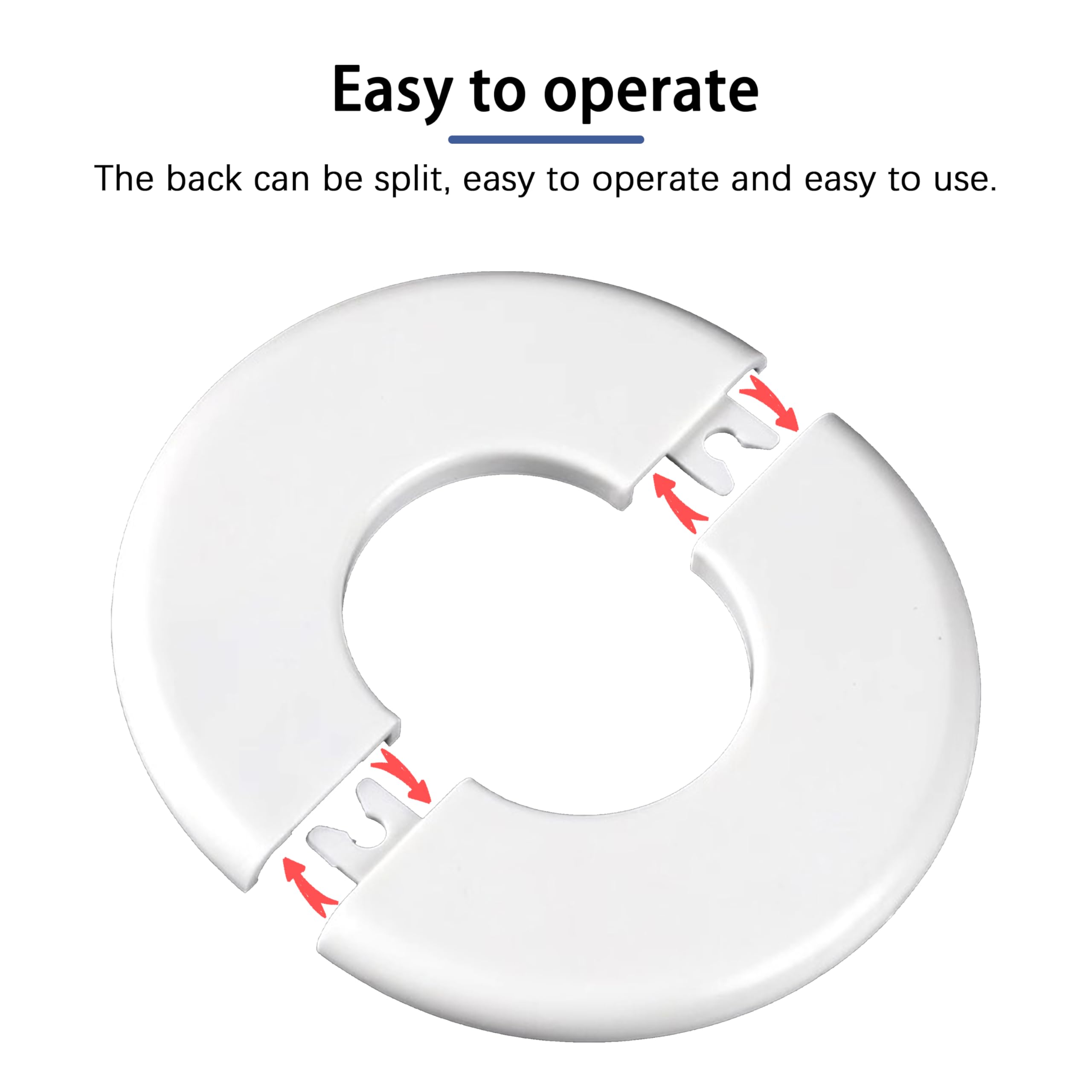 Mago Family Magic Wall Split Flange for 22mm/0.87" Dia Water Pipe, Escutcheon Plate ABS Round Self-Adhesive Plumbing Cover Plates, Water Faucet Decoration Escutcheon Pipe Collar Golden, 1 Piece