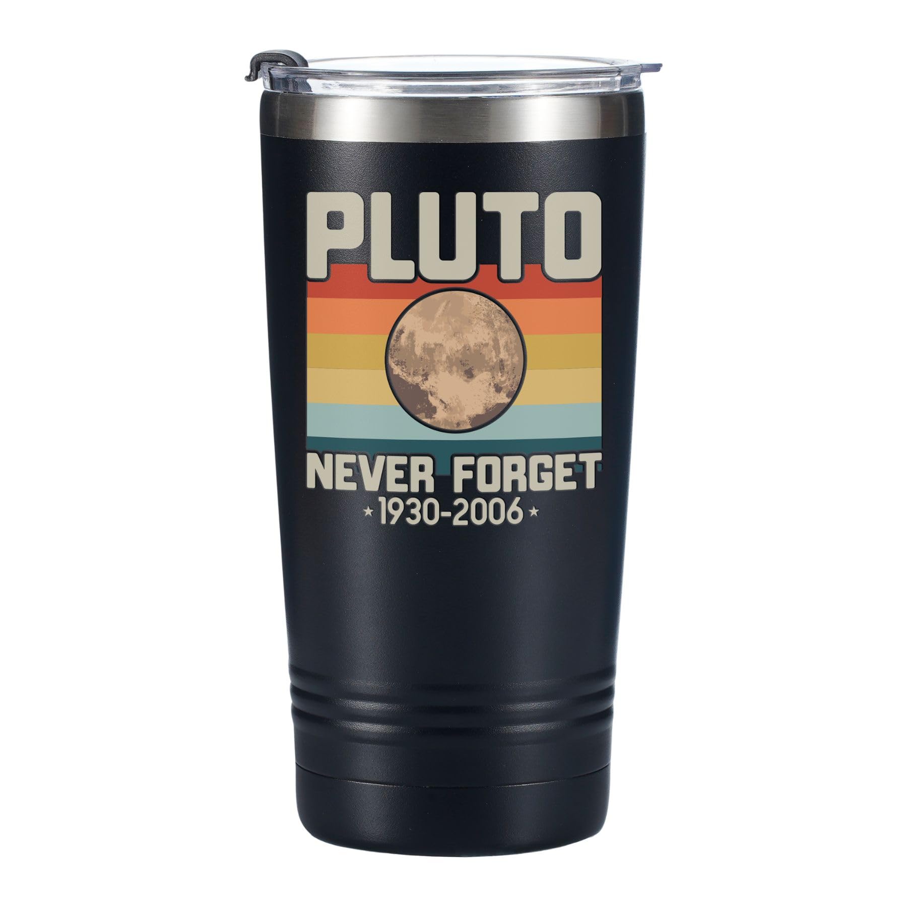 Onebttl Pluto Gifts Space Astronomy Tumbler Travel Coffee Mug, Astronauts Gifts for Astronomy Space Lover, Men, Boys, Christmas, Birthday, Stainless Steel Insulated 20oz/590ml
