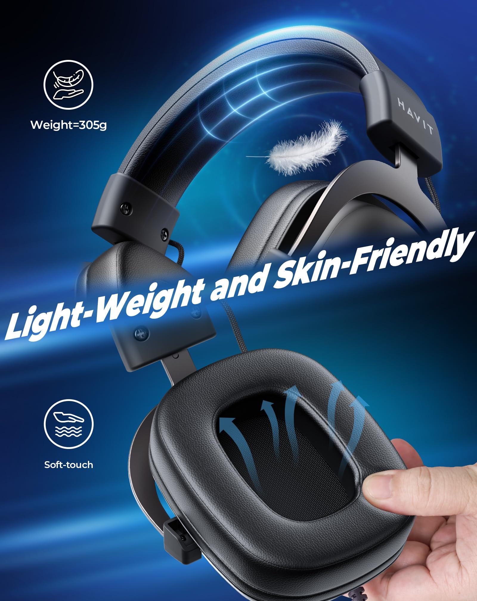 Gaming Headphones Bundle with Active Noise Cancelling Over Ear Headphones