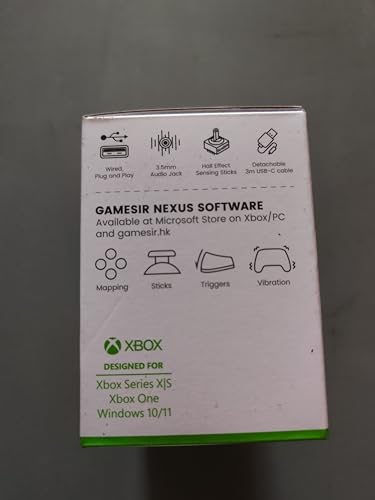 GameSir G7 HE C Wired Xbox Controller,Officially licensed Controller with Hall Effect Joysticks for Xbox Series X|S, Xbox One, Windows 10|11,Xbox Officially licensed Controller (White)