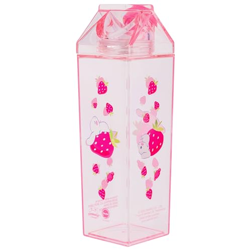Silver Buffalo Sanrio Hello Kitty and Friends Plastic Milk Carton Bottle Featuring Cinnamoroll, 16.2 Ounces