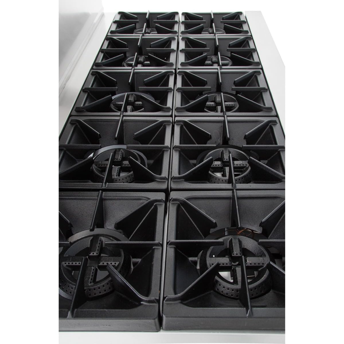 EMPURA 60" Freestanding Liquid Propane Range | Cooking Stove with Dual Standard Oven and (10) Cast-Iron Open Burners for Restaurant Hotel | 362,000 BTU | 60"W x 32-5/8"D x 60-3/8"H, Stainless Steel