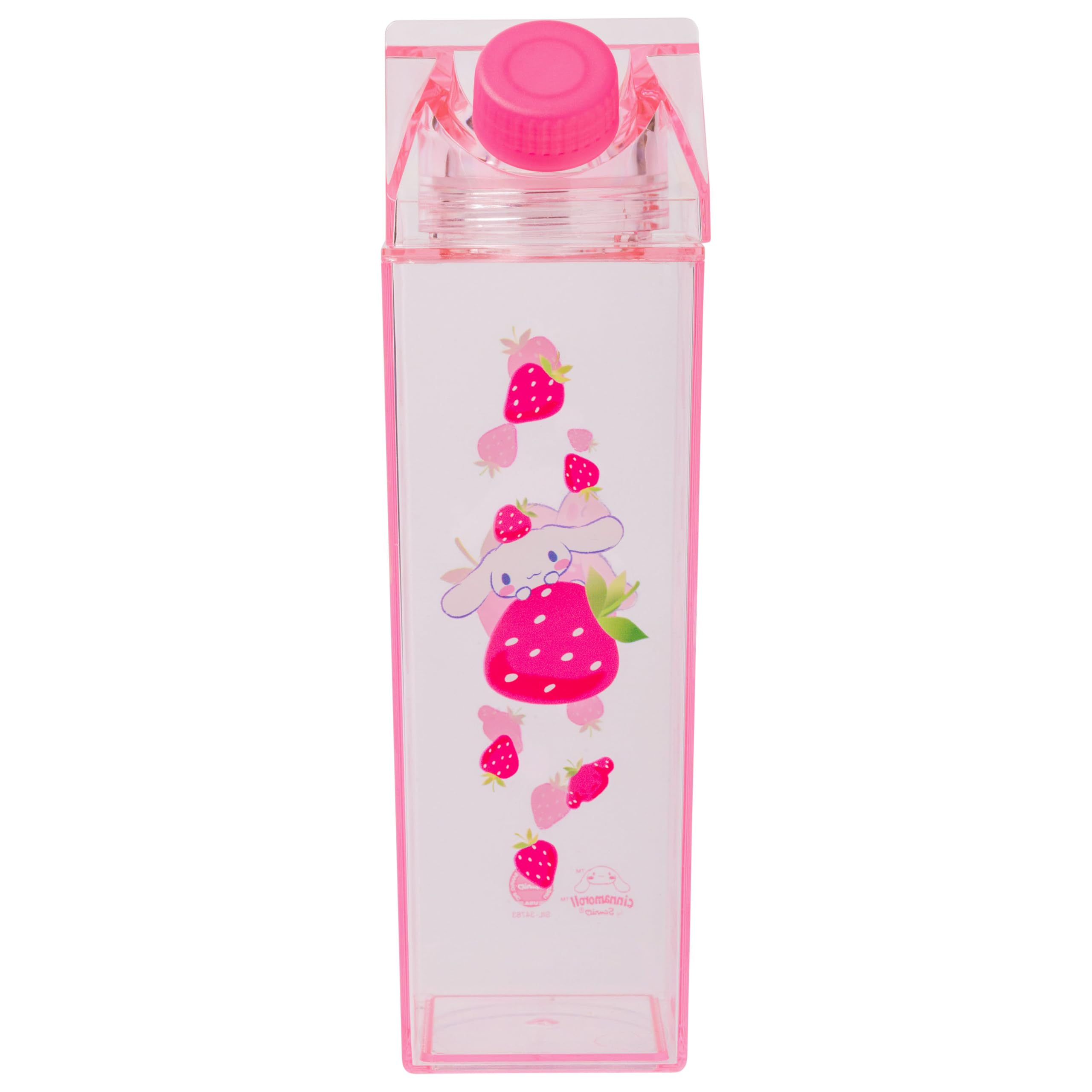 Silver Buffalo Sanrio Hello Kitty and Friends Plastic Milk Carton Bottle Featuring Cinnamoroll, 16.2 Ounces