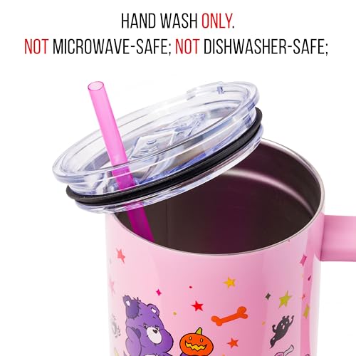 Silver Buffalo Care Bears Tumbler - Harmony, Cheer, Share & Trick-or-Sweet Bears - Stainless Steel, 40 Ounces, Fits Standard Cup Holder
