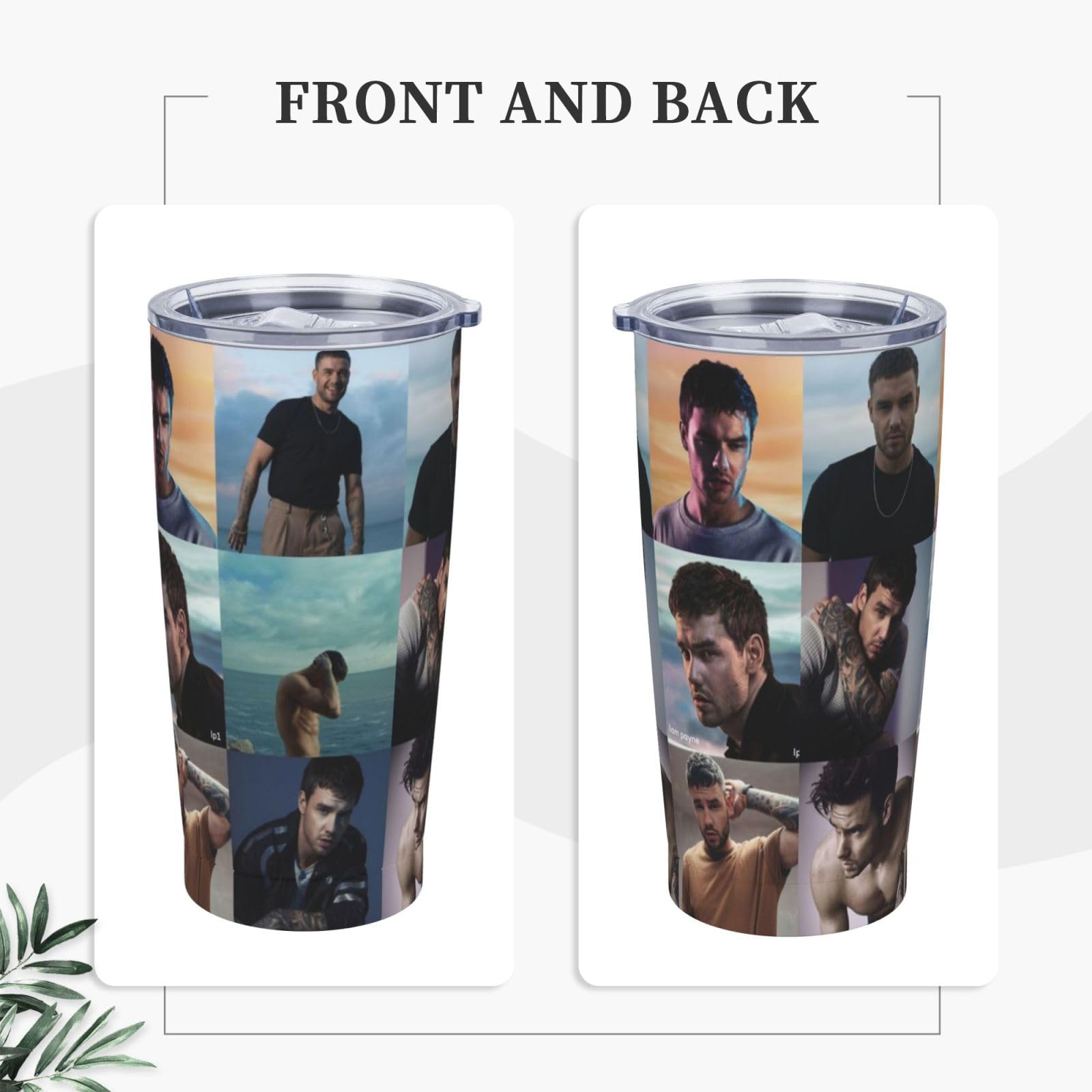 UALWORY Liam Music Payne Tumbler Cup 20oz Travel Coffee Mug with Lid and Straw Stainless Steel Insulated Mugs