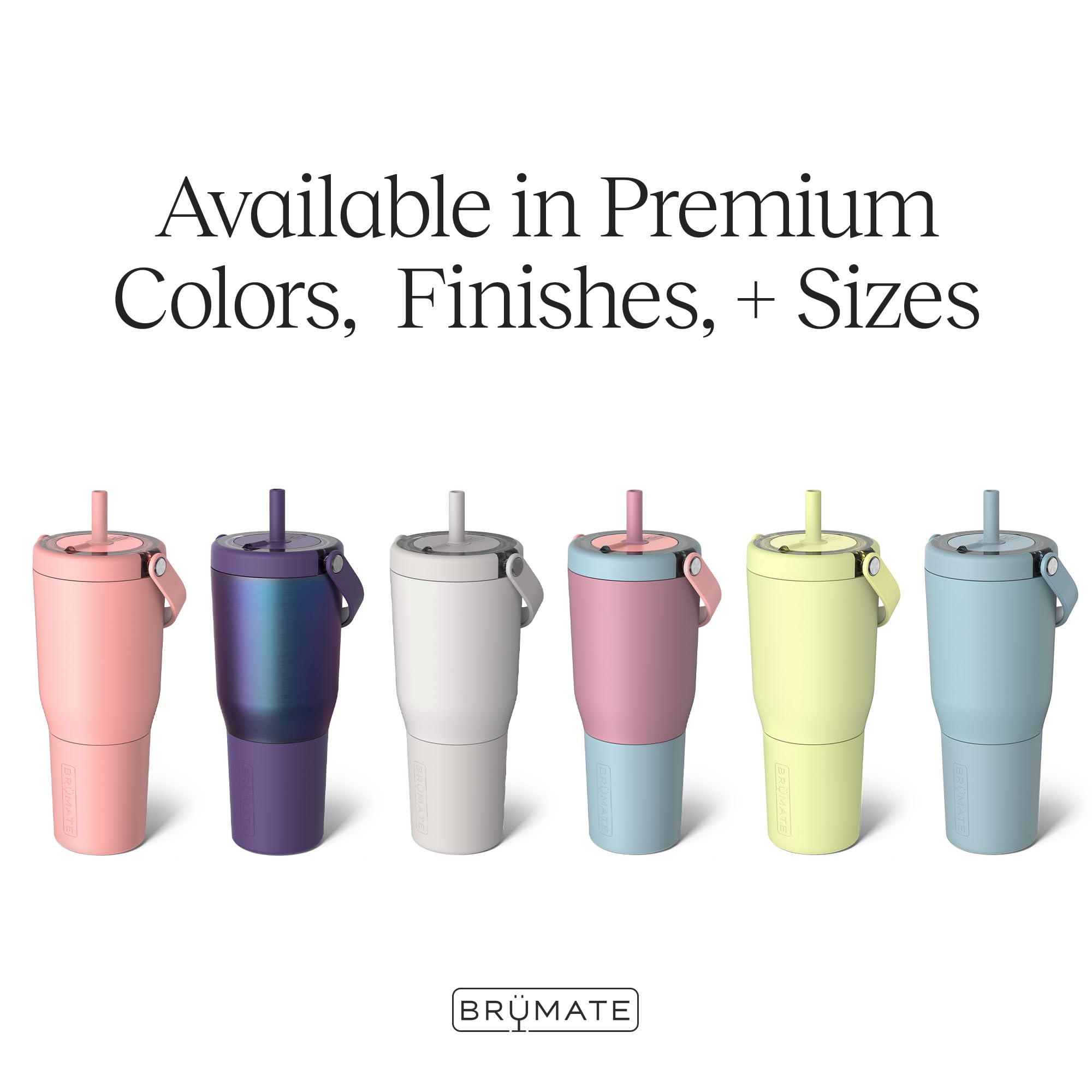 BrüMate Resa 35oz 100% Leakproof Travel Tumbler with Handle & Straw | Flexible Soft Sip Straw | Silicone Sleeve for Durability | Stainless Steel | Cup Holder & Travel Friendly | (Dark Aura)