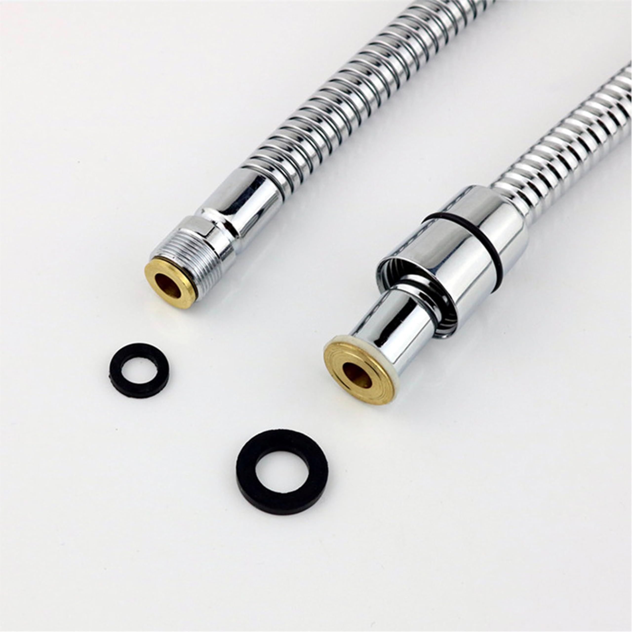 Spray Hose for Kitchen Faucets, Pull Down Replacement, Kitchen Sink Faucet Pull-Out Spray Replacement Hose, 59-inch Chrome Finish